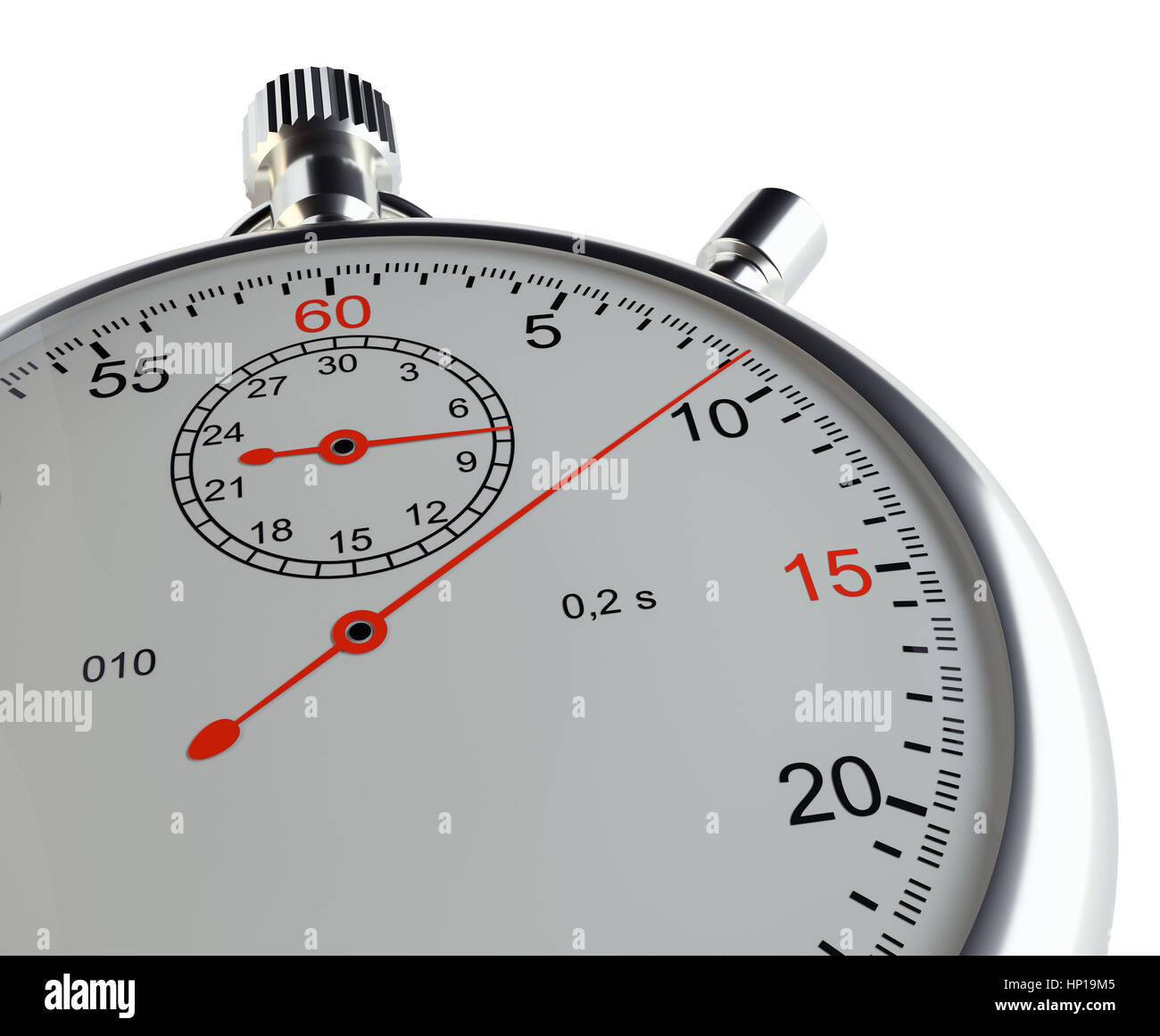 Stopwatch. Isolated on white Stock Photo - Alamy