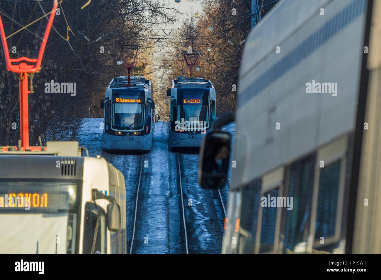 Trams in Moscow, Russia Stock Photo - Alamy