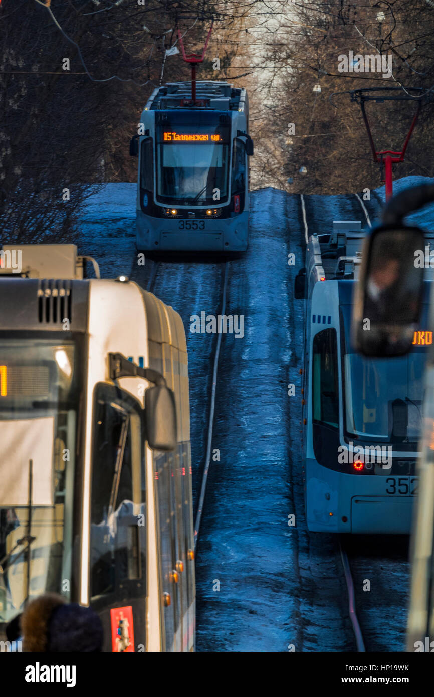 Trams in Moscow, Russia Stock Photo - Alamy