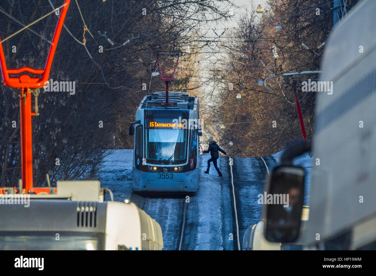 Trams in Moscow, Russia Stock Photo - Alamy