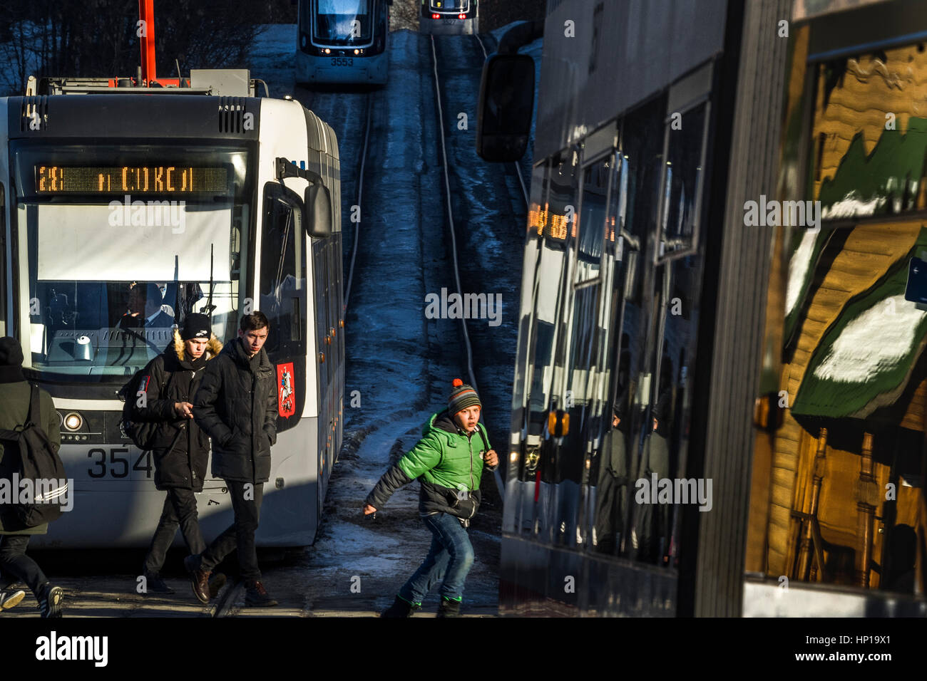 Trams in Moscow, Russia Stock Photo - Alamy