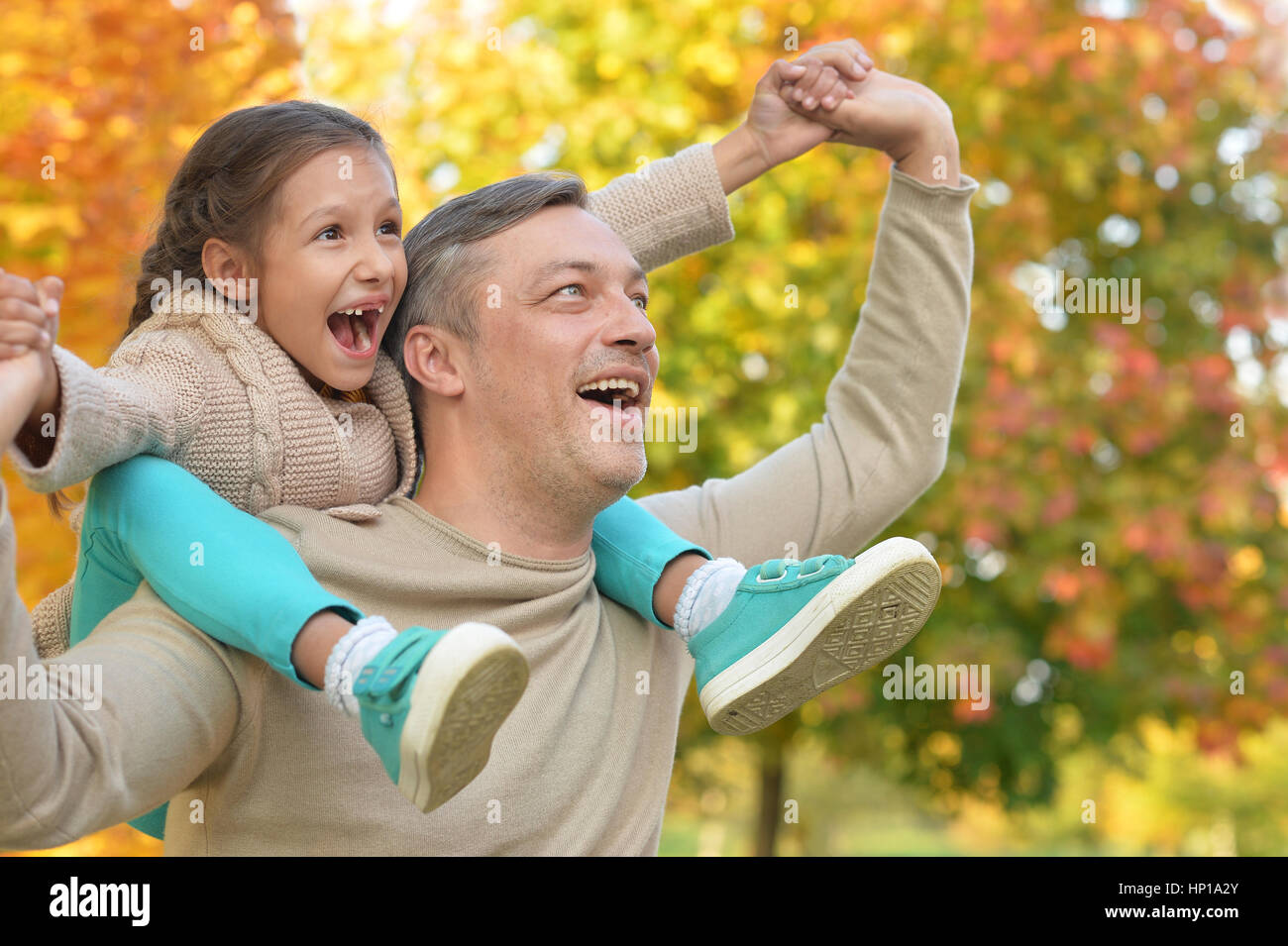 happy father and daughter Stock Photo - Alamy