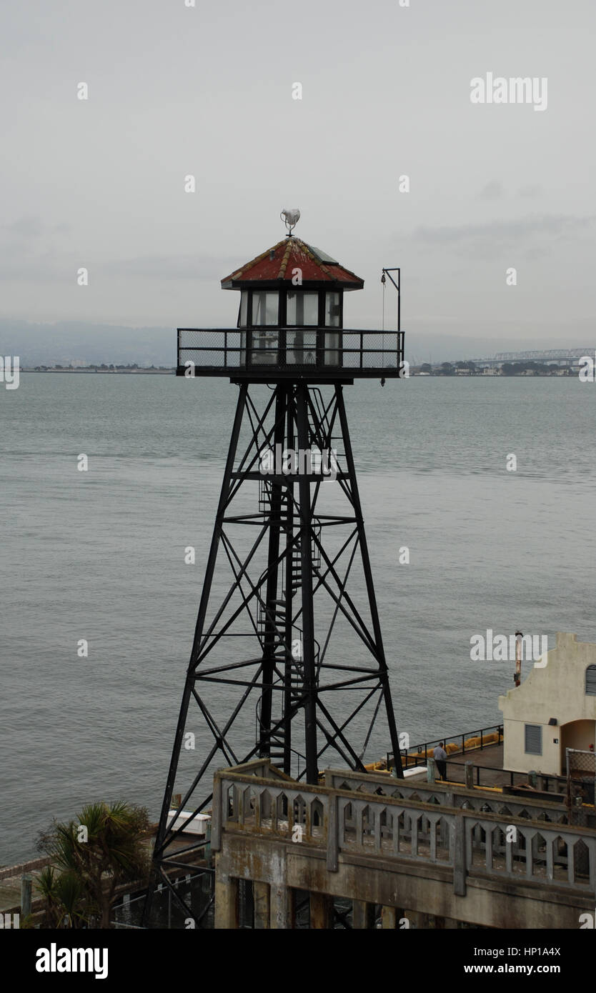 Alcatraz watchtower San Francisco Stock Photo - Alamy