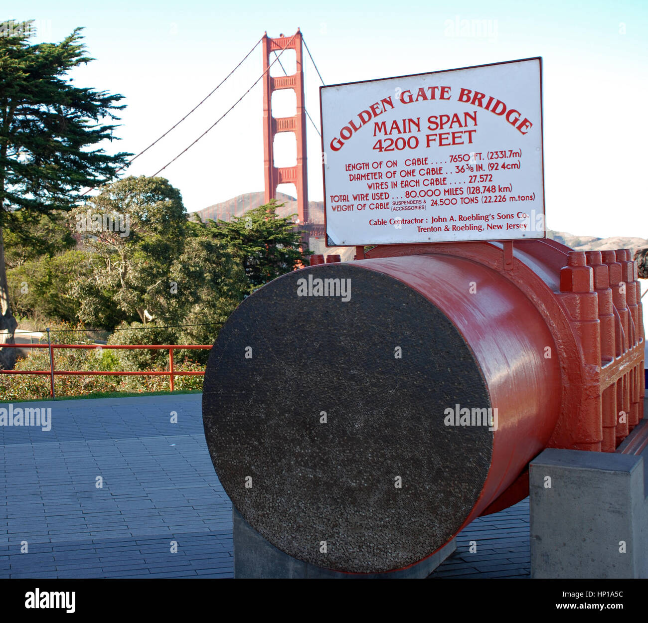 Cross section of main suspension cable for Golden Gate Bridge San ...