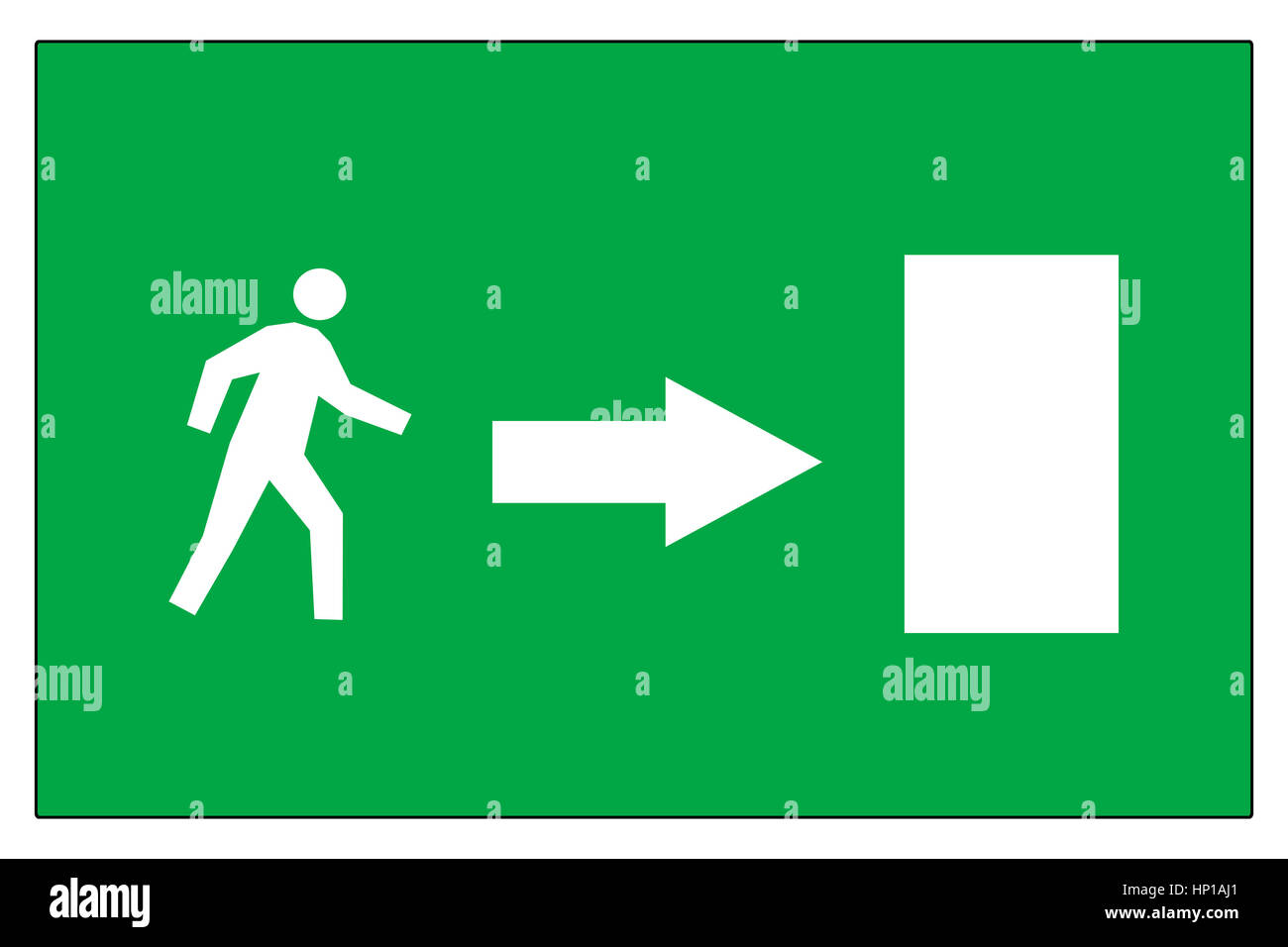 safety exit sign Stock Photo - Alamy