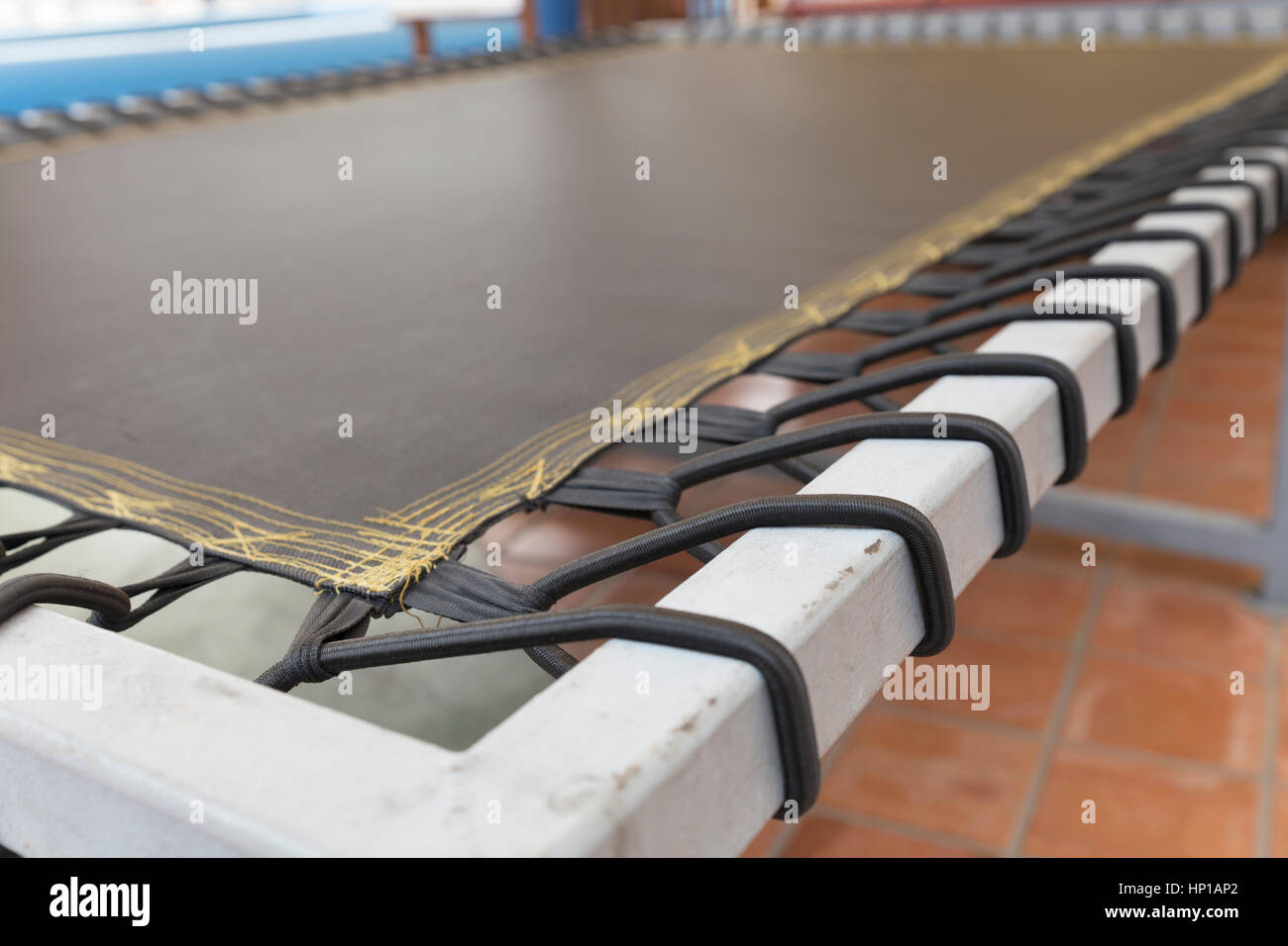 structure and design of trampoline for leisure activity Stock Photo - Alamy