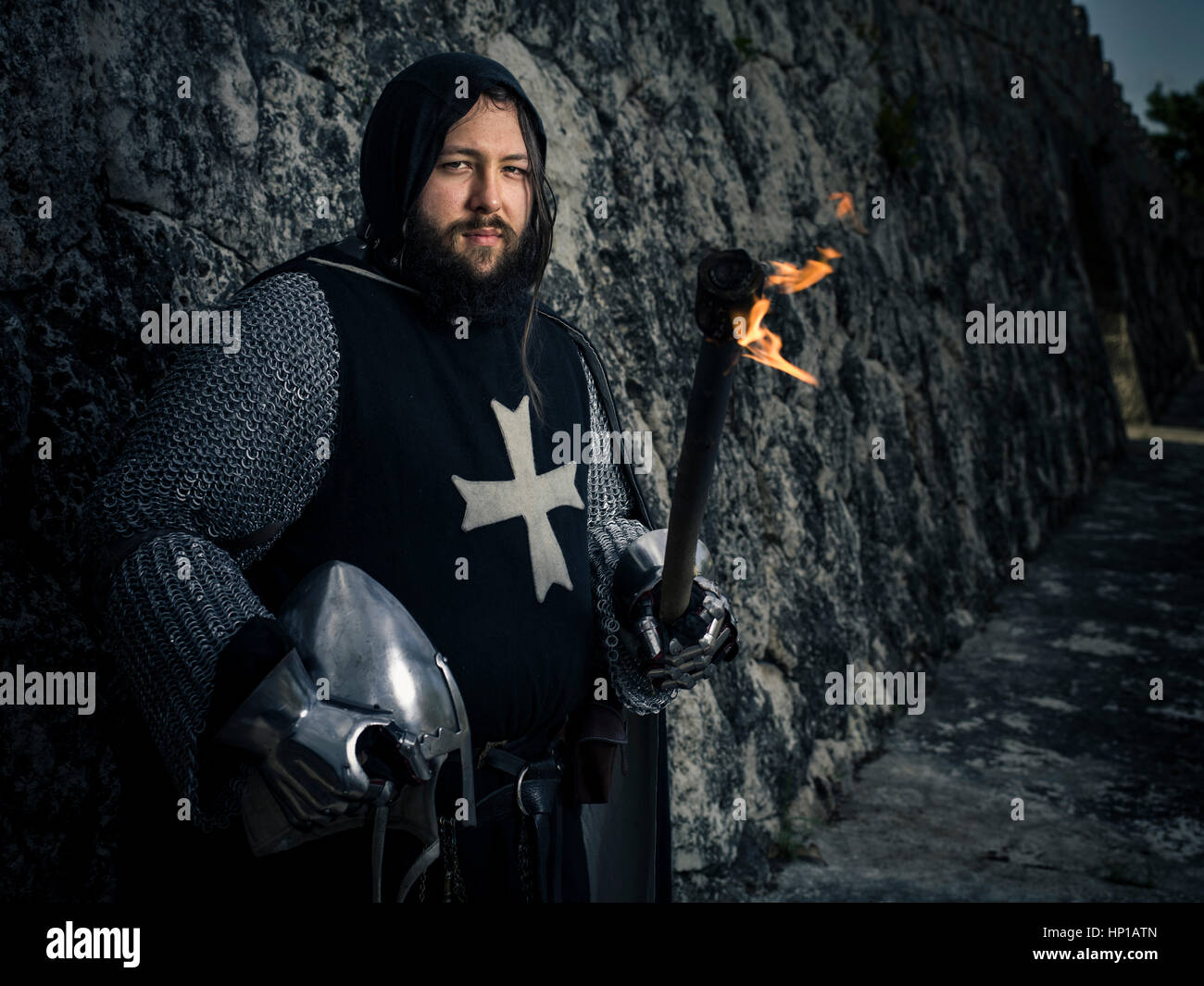 Medieval Knight in armor Stock Photo - Alamy