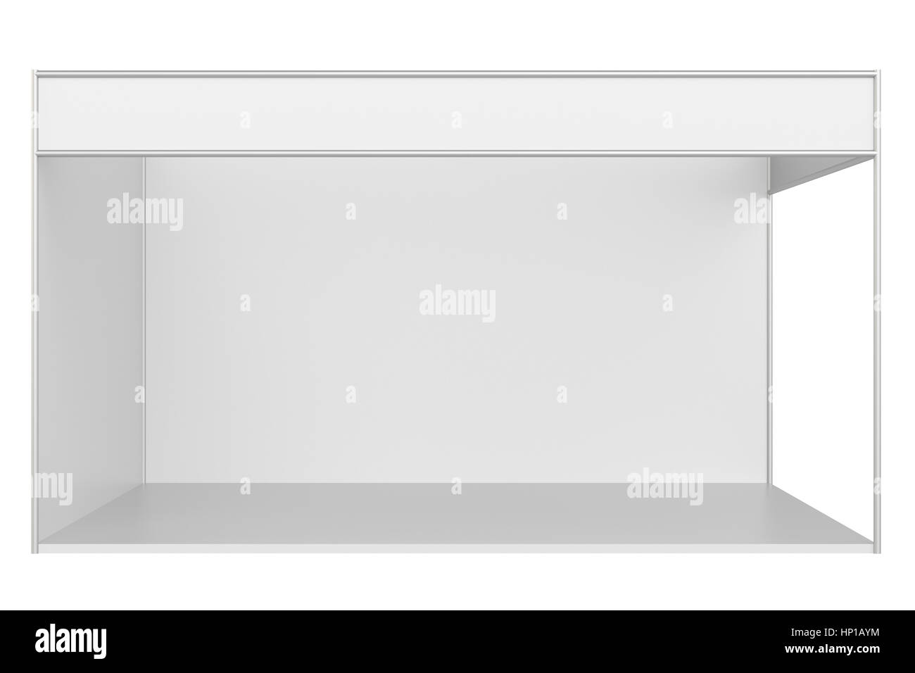 Booth for customizing advertising design stand Stock Photo - Alamy