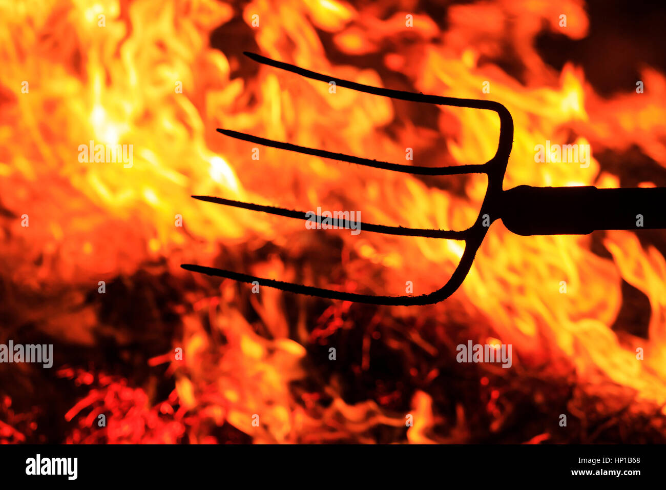 Devil demon trident pitchfork hi-res stock photography and images - Alamy