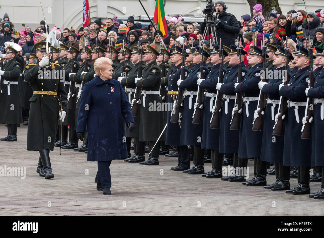 Vilnius, Lithuania. 16th Feb, 2017. Lithuania's President Dalia ...