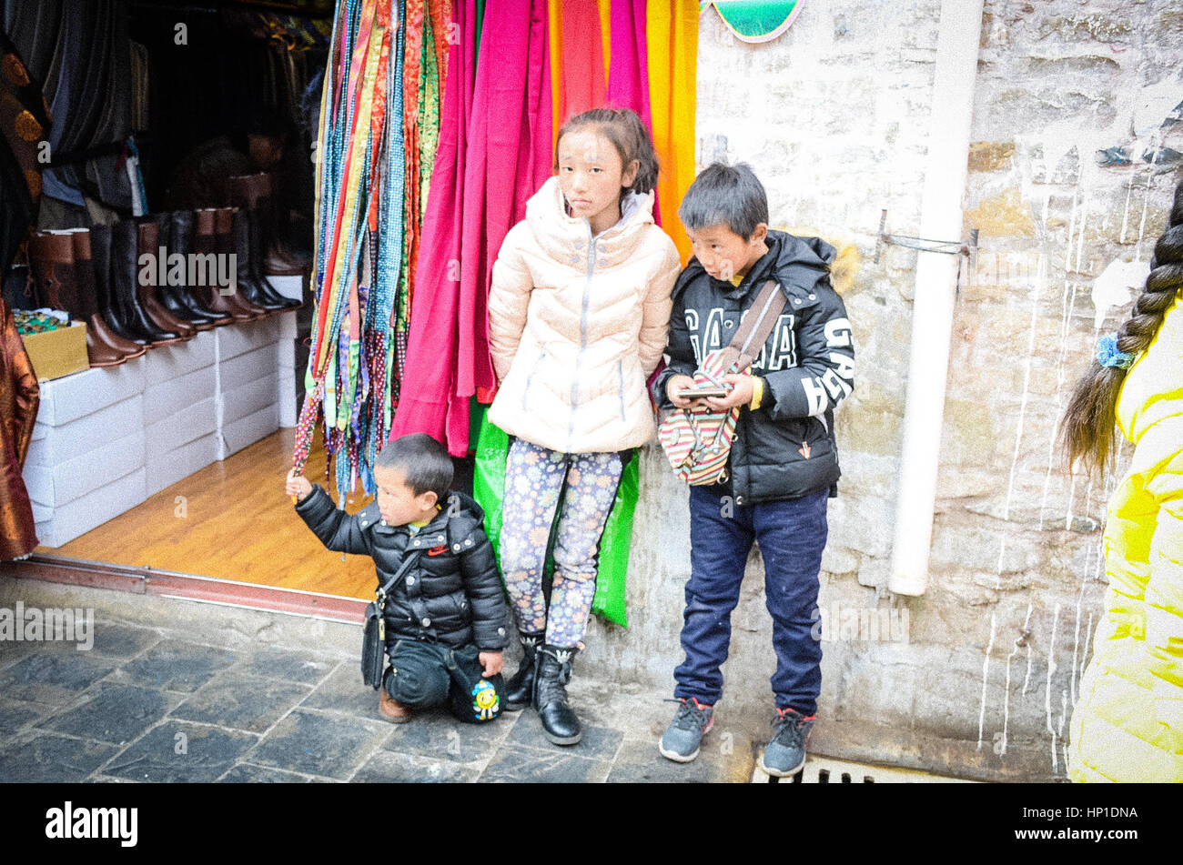 Tibet, Tibet, China. 17th Feb, 2017. Pious Buddhist pilgrims on their ...