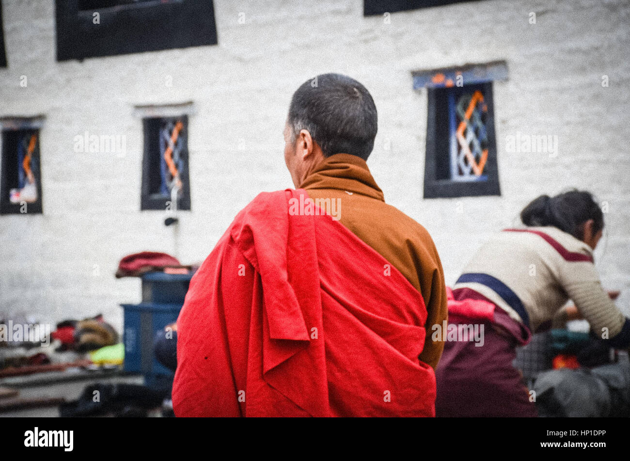 Tibet, Tibet, China. 17th Feb, 2017. Pious Buddhist pilgrims on their ...