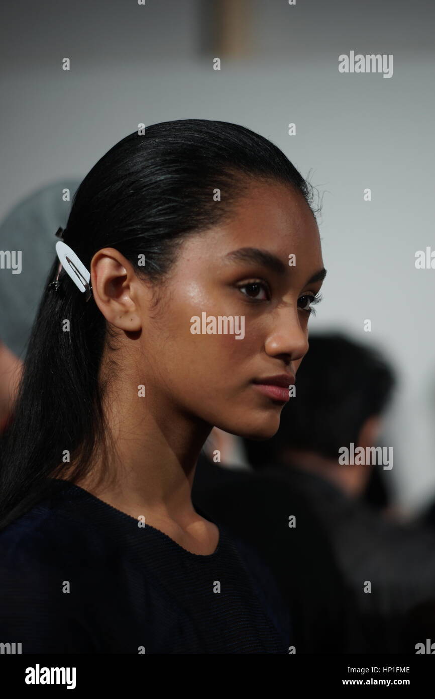 London, UK. 17th, February, 2017. Behind the Scenes at London Fashion ...