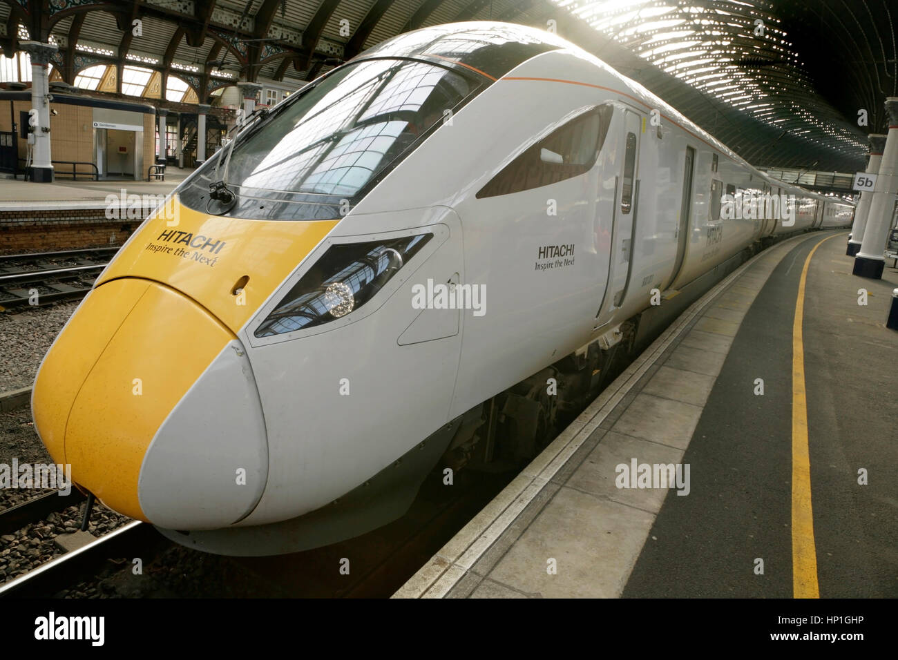 York, UK. 17th Feb, 2017. A new Hitachi-made 125mph Class 800 “Azuma ...