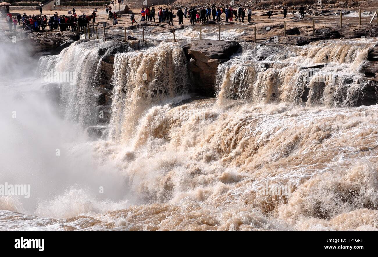 Jixian, China's Shanxi province. 17th Feb, 2017. Visitors view the ...