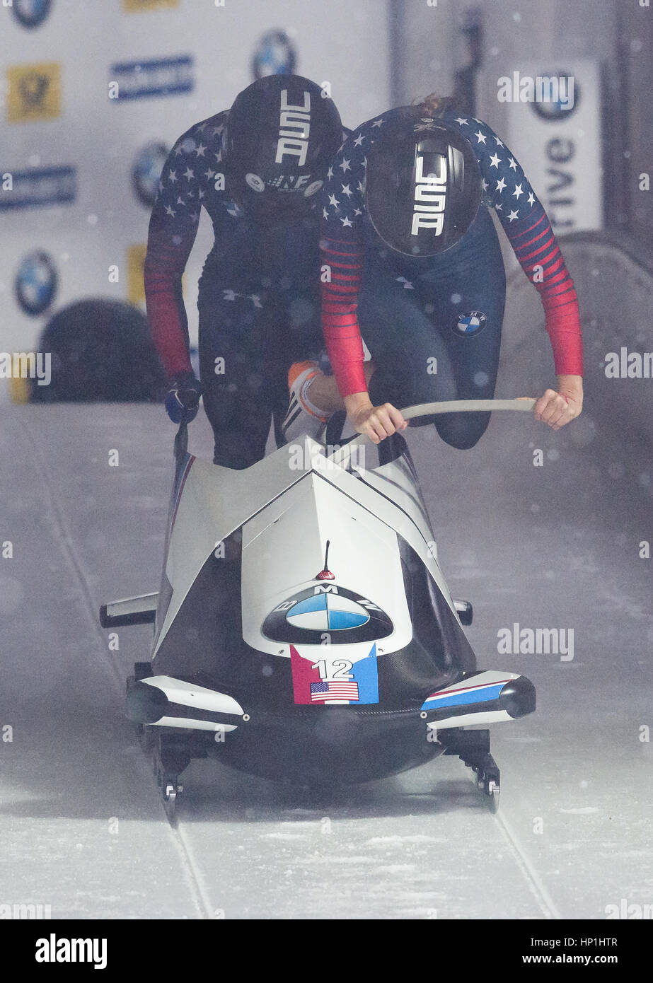 Koenigssee, Germany. 17th Feb, 2017. The US-American bobsleigh team ...