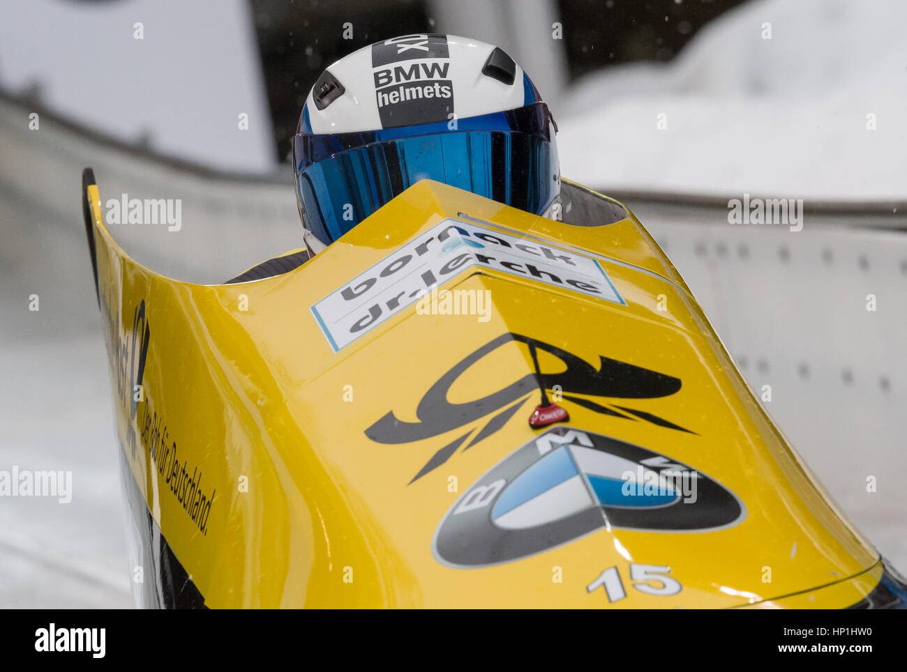 Koenigssee, Germany. 17th Feb, 2017. The German bobsleigh team with ...