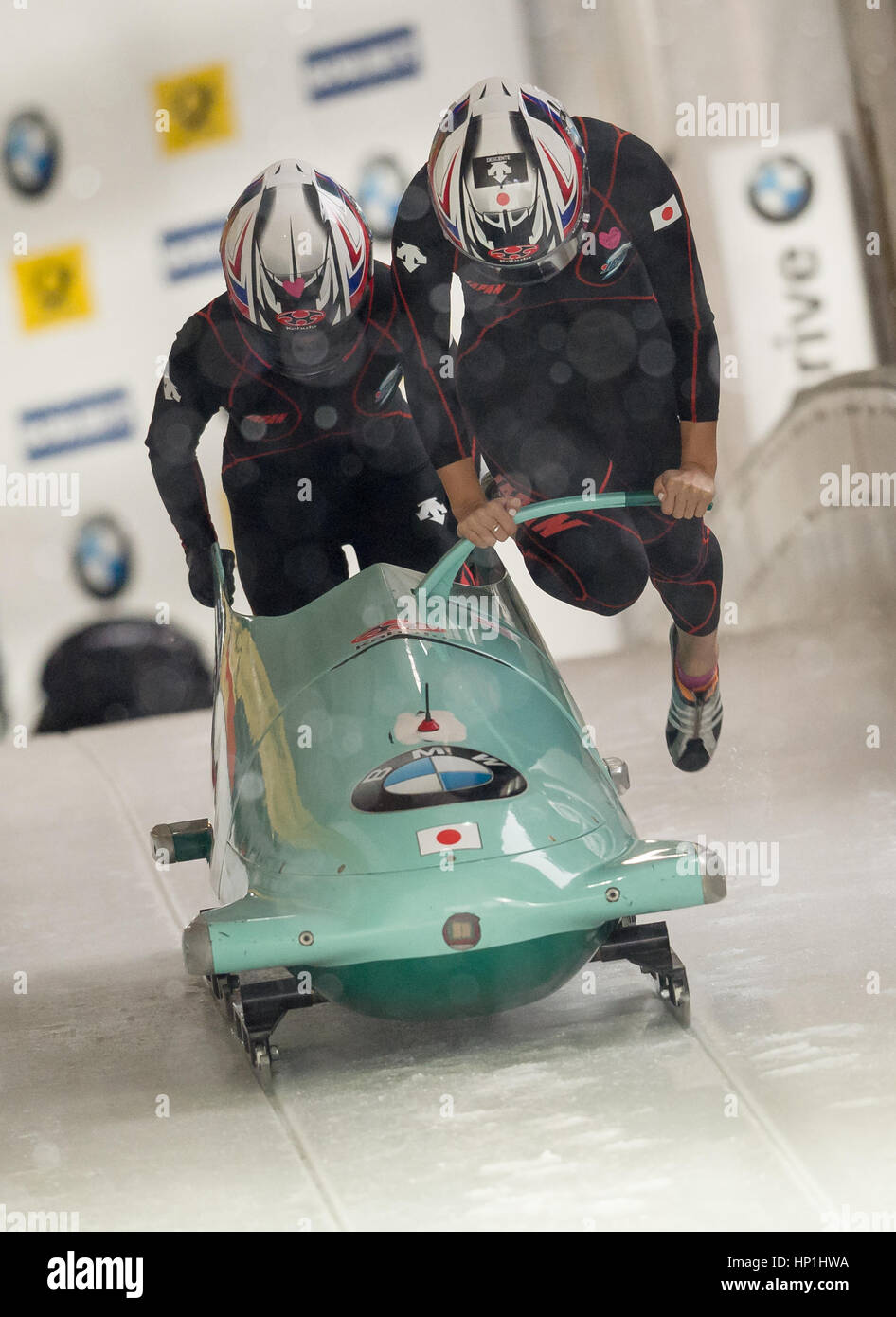 Koenigssee, Germany. 17th Feb, 2017. The Japanese bobsleigh team with ...