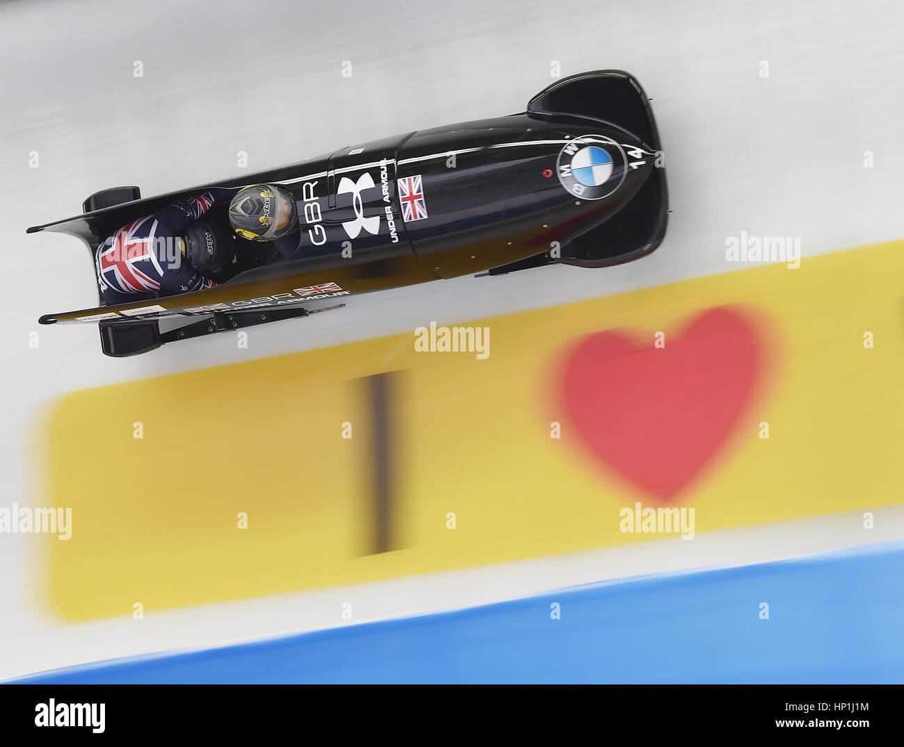 Koenigssee, Germany. 17th Feb, 2017. The British bobsleigh team with ...