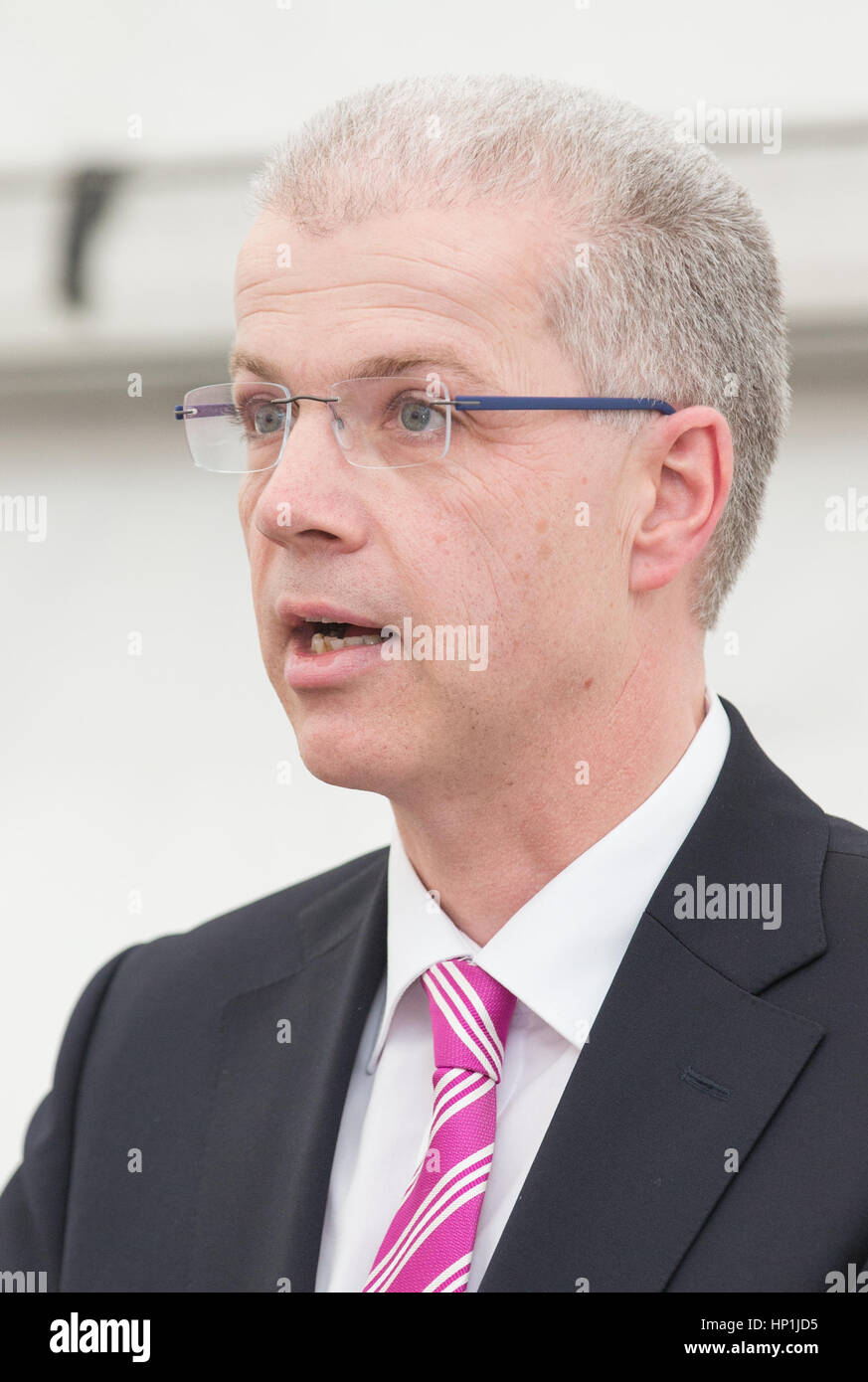 Lohne, Germany. 17th Feb, 2017. Chairman Peter Wesjohann speaks during ...