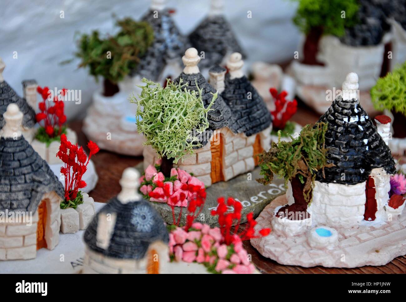 Models of Trulli-houses are on sale on 17 August 2016 in the city of ...