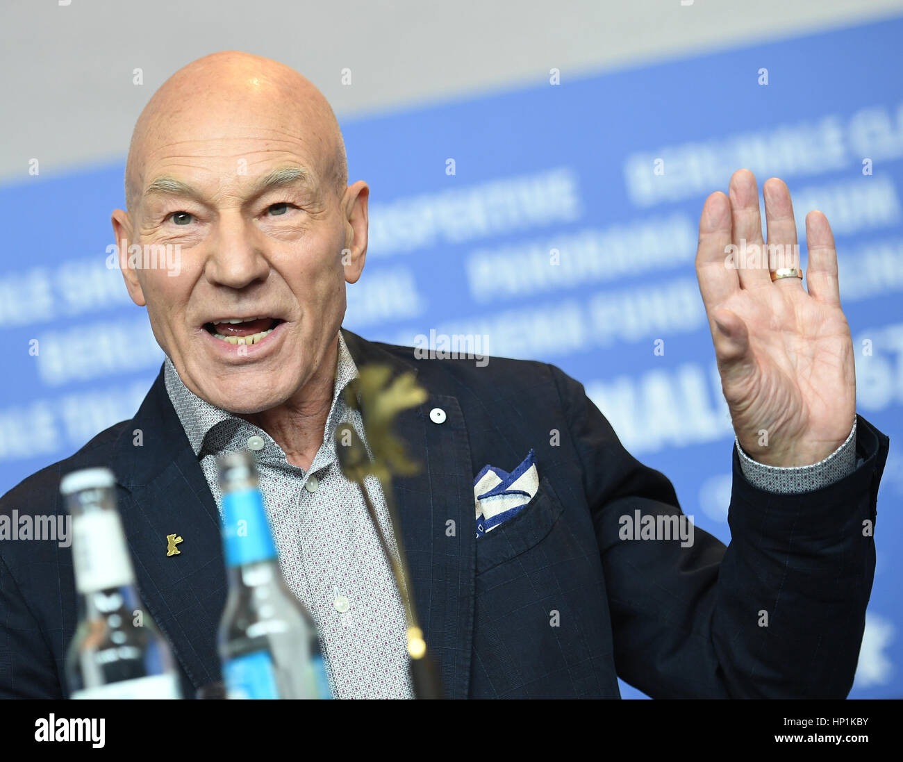Berlin, Germany. 17th Feb, 2017. Actor Patrick Stewart, photographed ...