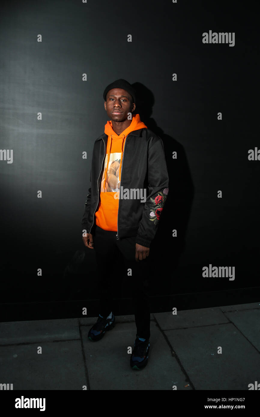 London, UK. 17th February, 2017. Sam Fernando during London Fashion ...