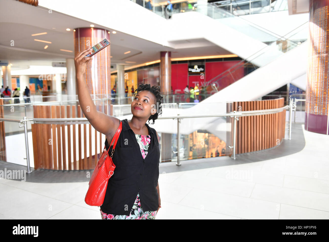 Nairobi, Kenya. 17th Feb, 2017. A customer takes selfies at the Two ...