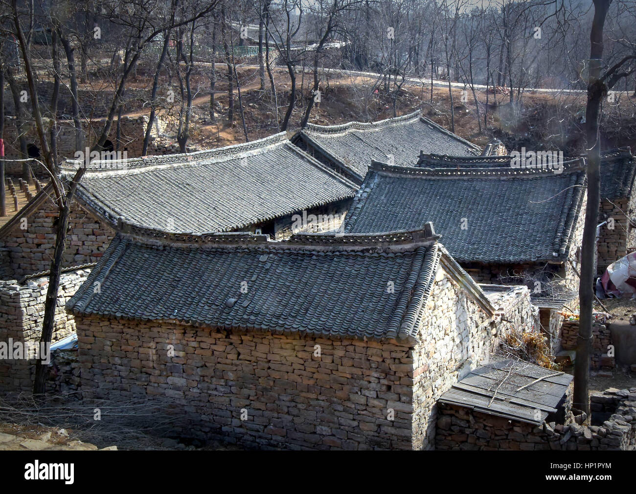 Zhengzhou, China's Henan Province. 15th Feb, 2017. Old houses are seen ...