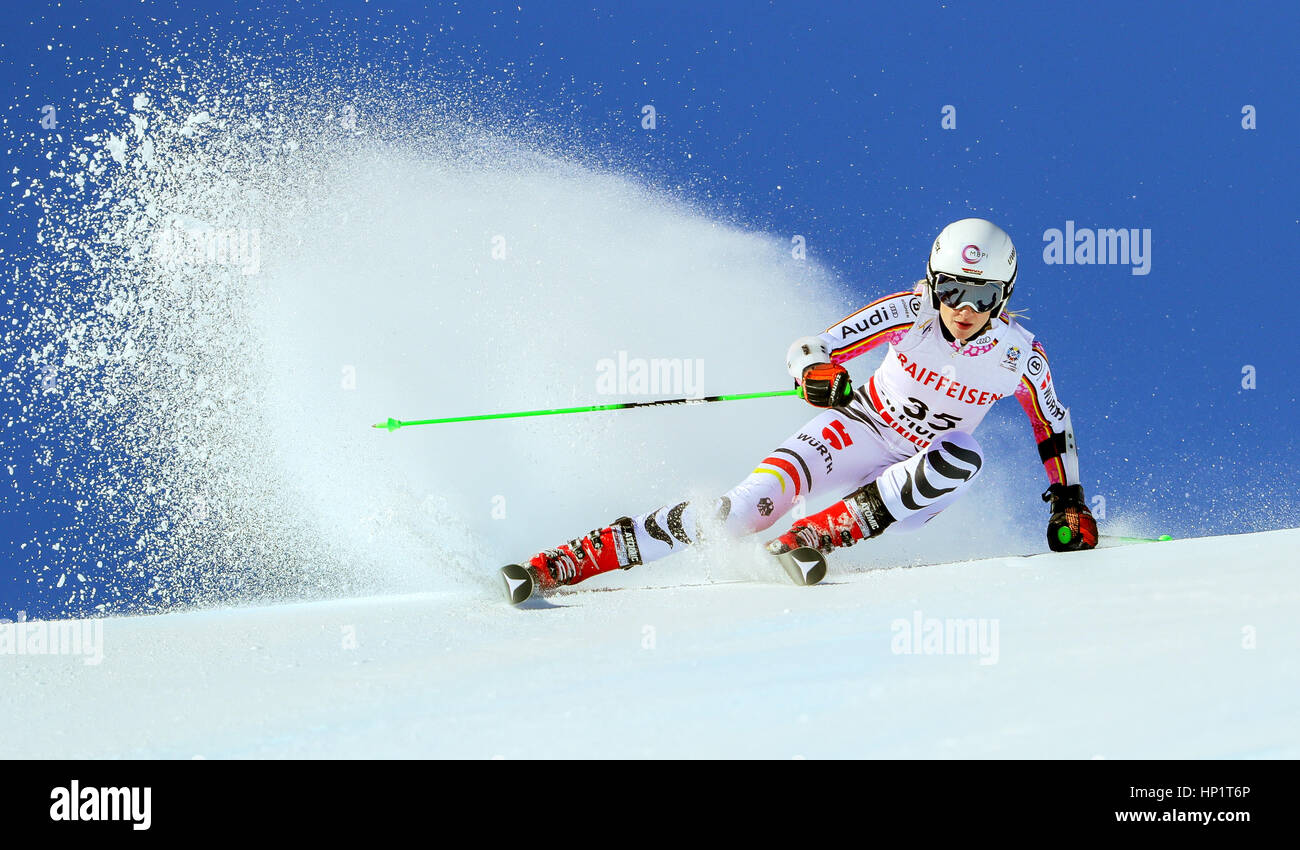 German athlete Jessica Hilzinger in action at the Alpine World Ski ...