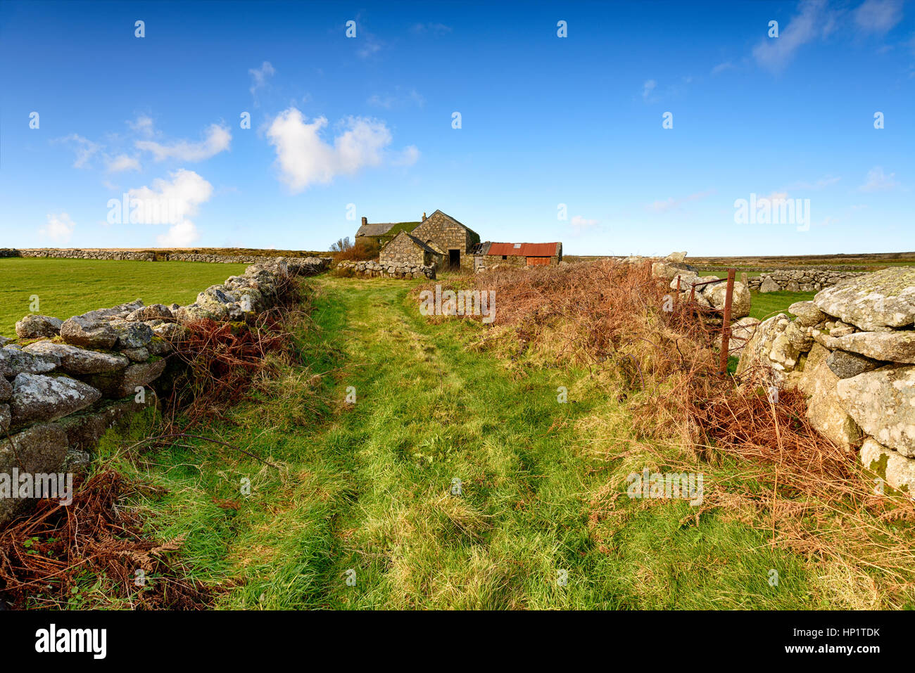 An old derelict farm house near Penzance in Cornwall Stock Photo - Alamy
