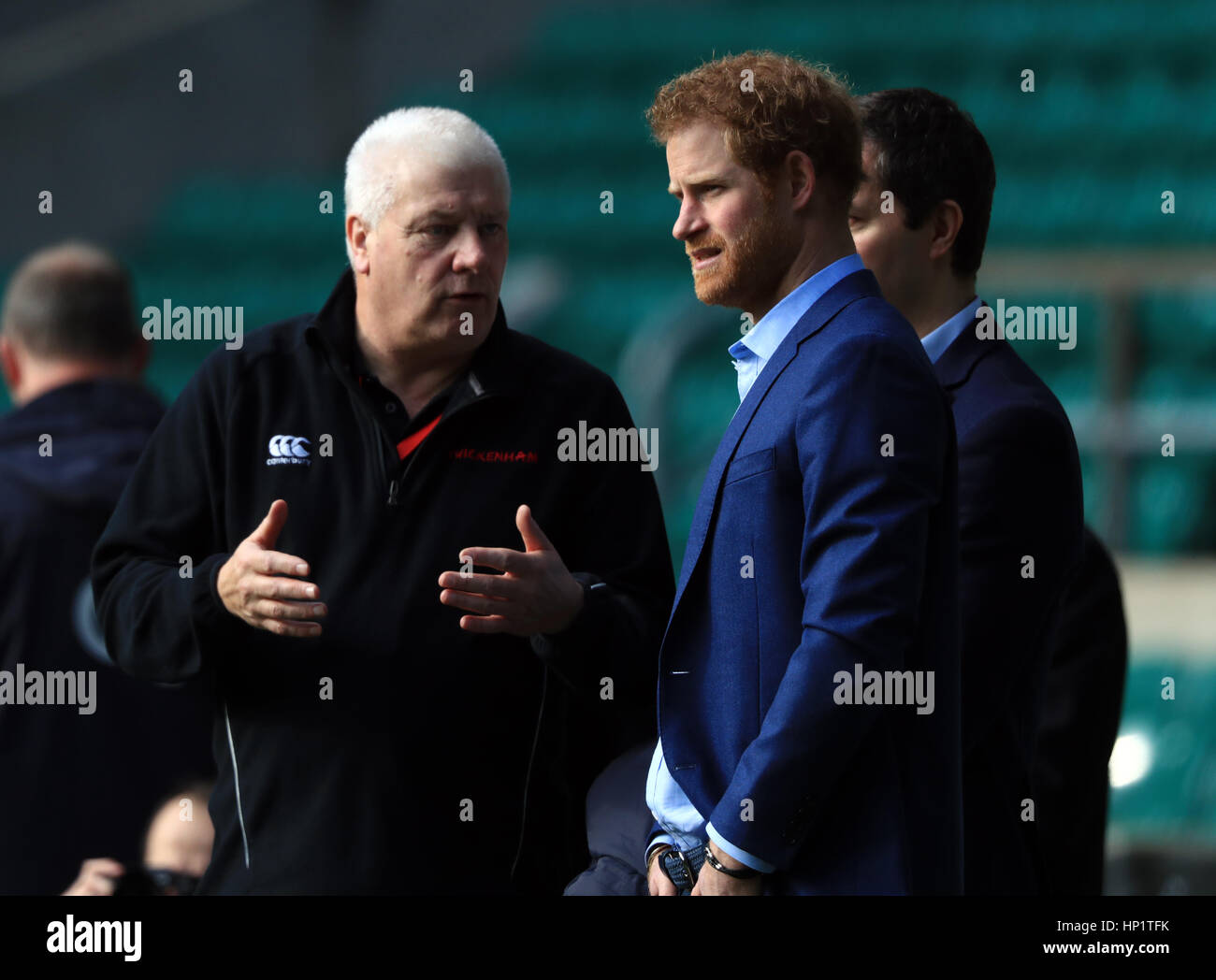 Prince Harry, Patron of the Rugby Football Union (RFU) attends an ...