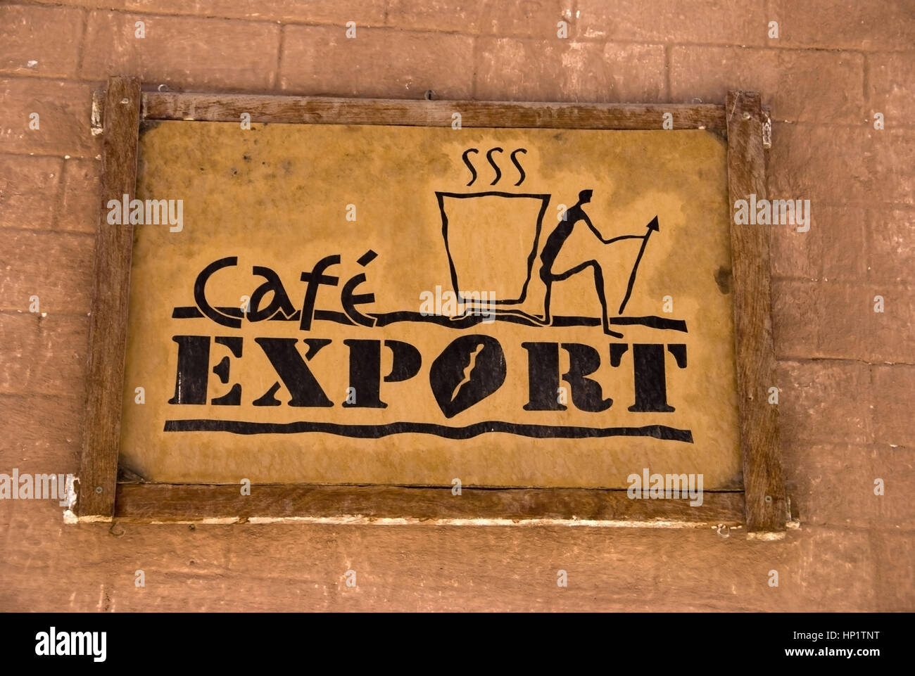 Schild Cafe Export, Chile, Suedmaerika - shield Cafe Export, Chile ...