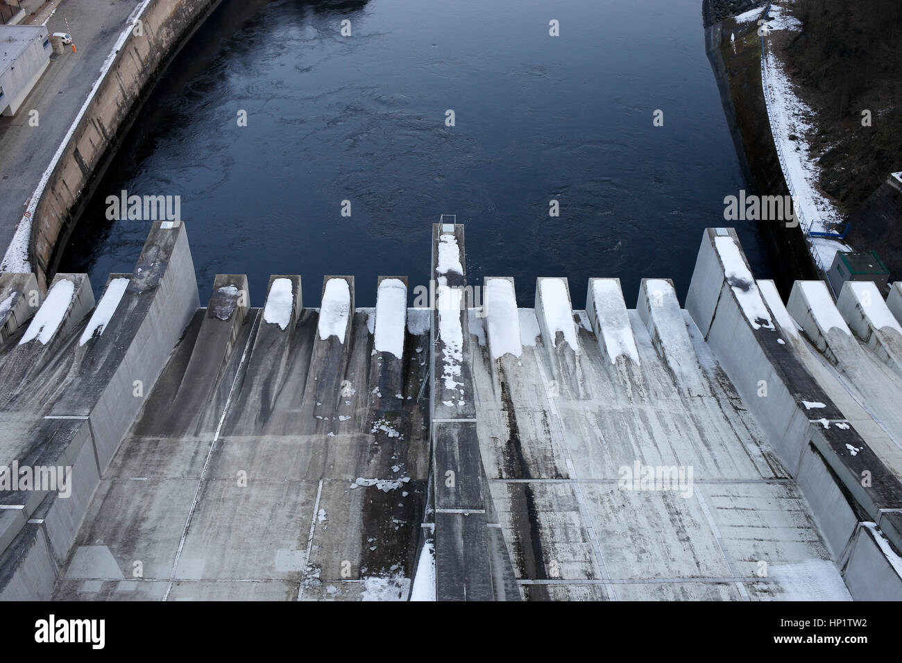 TREBENICE, CZECH REPUBLIC - FEBRUARY 14, 2017:Slapy Water Reservoir ...