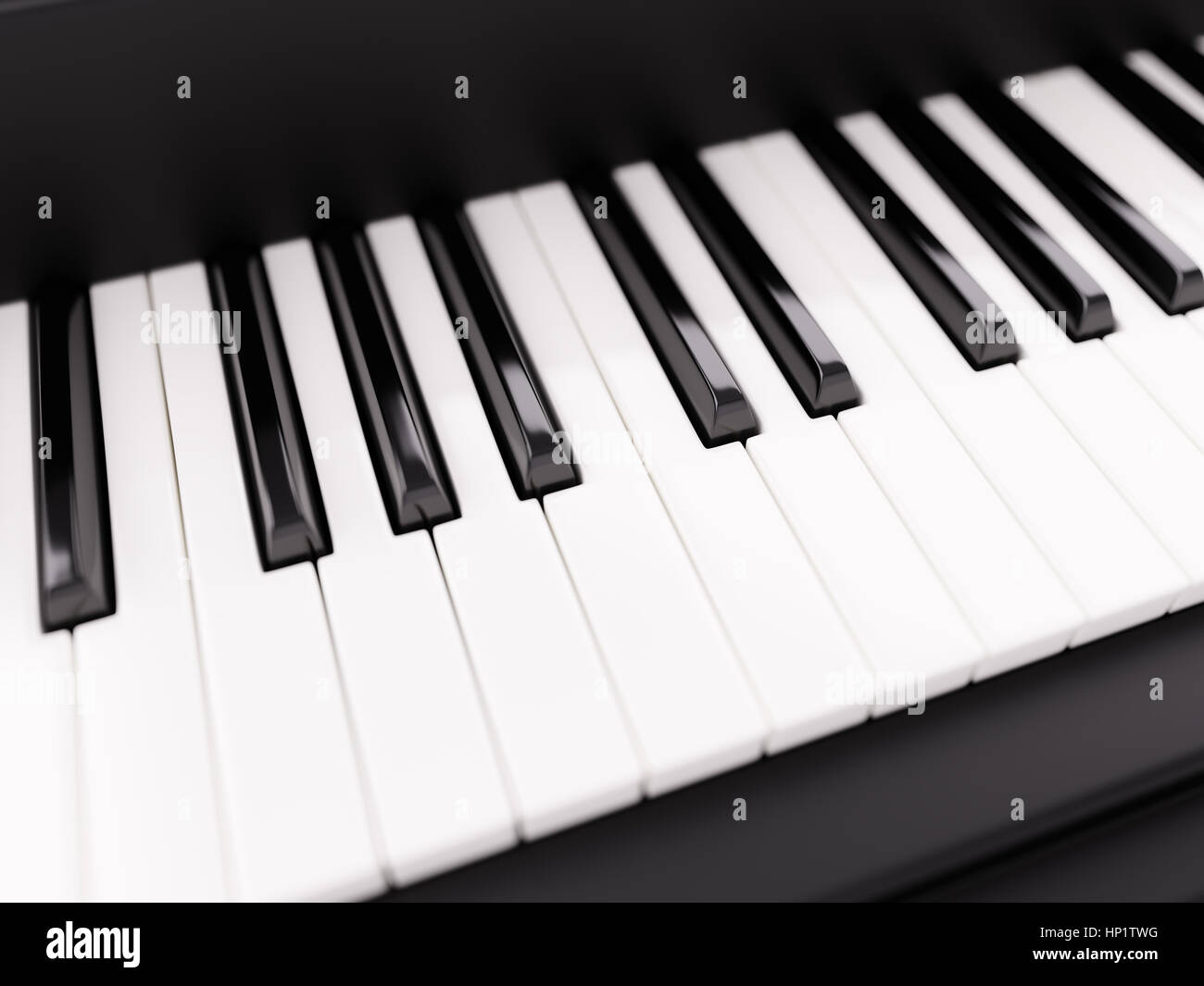 Piano Keyboard Closeup. Music Background Concept 3d Illustration Stock ...