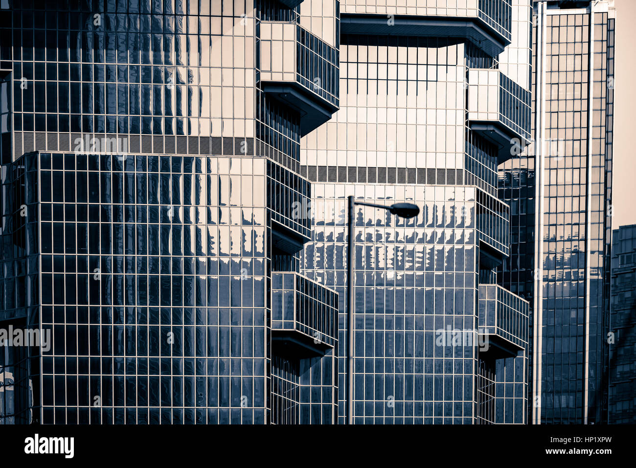 Windows of commercial building in Hong Kong Stock Photo - Alamy