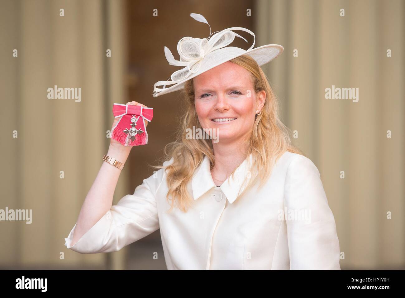 Paralympic swimmer Susannah Rodgers at Buckingham Palace, London, after ...