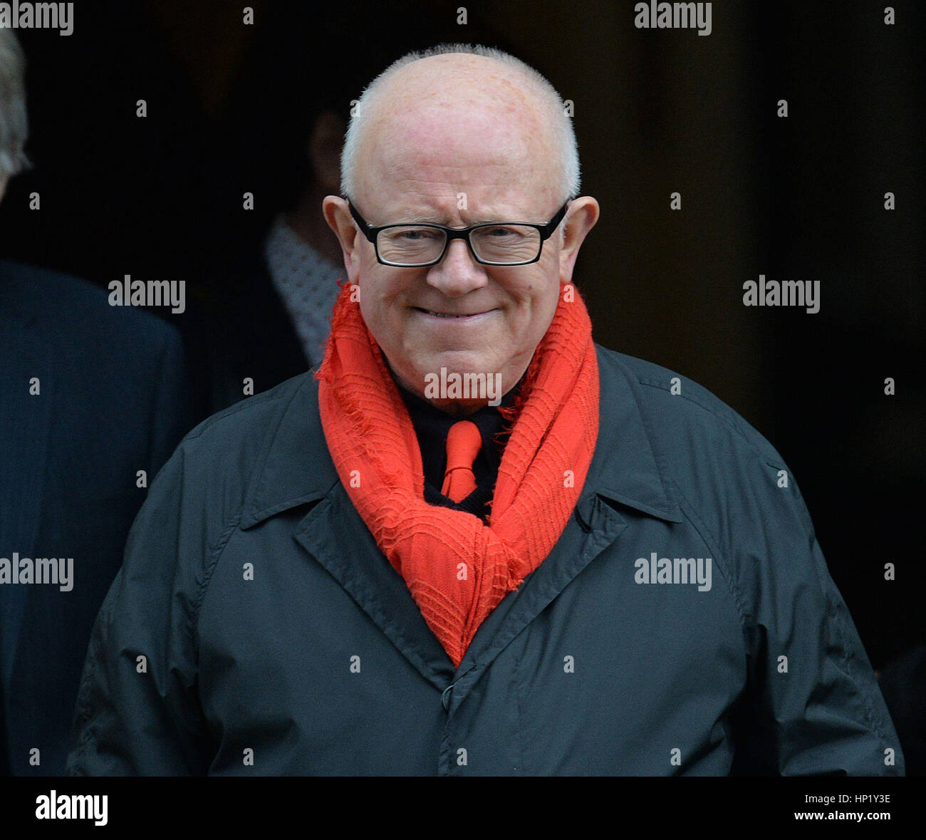 Actor Ken Morley leaves Huddersfield Parish Church, following the ...