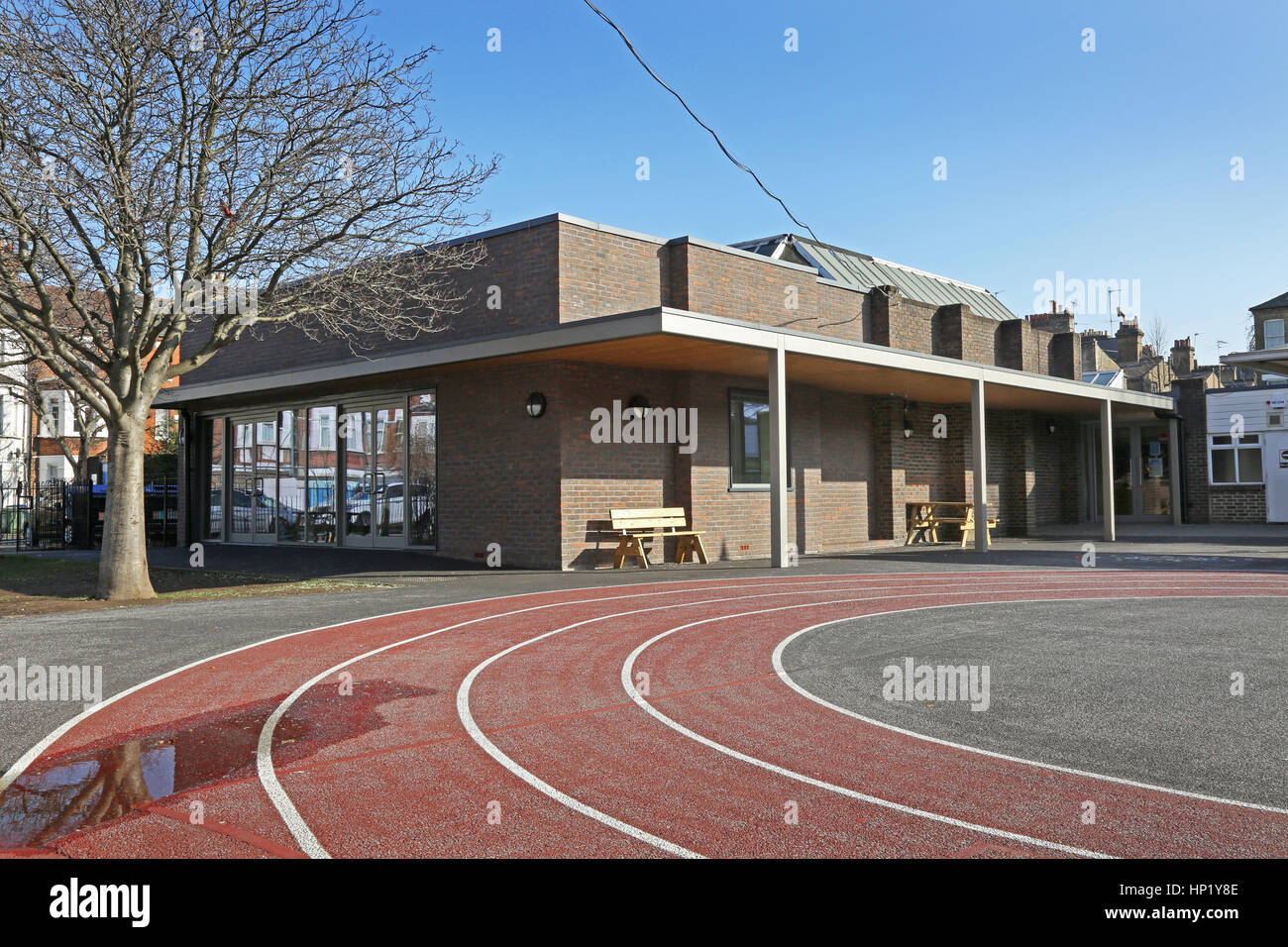 A modern extension to a traditional Victorian London school building ...