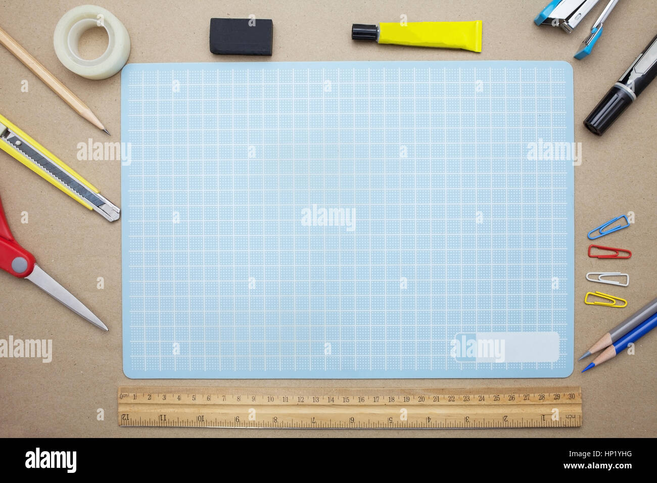 Cutting mat ruler hi-res stock photography and images - Alamy