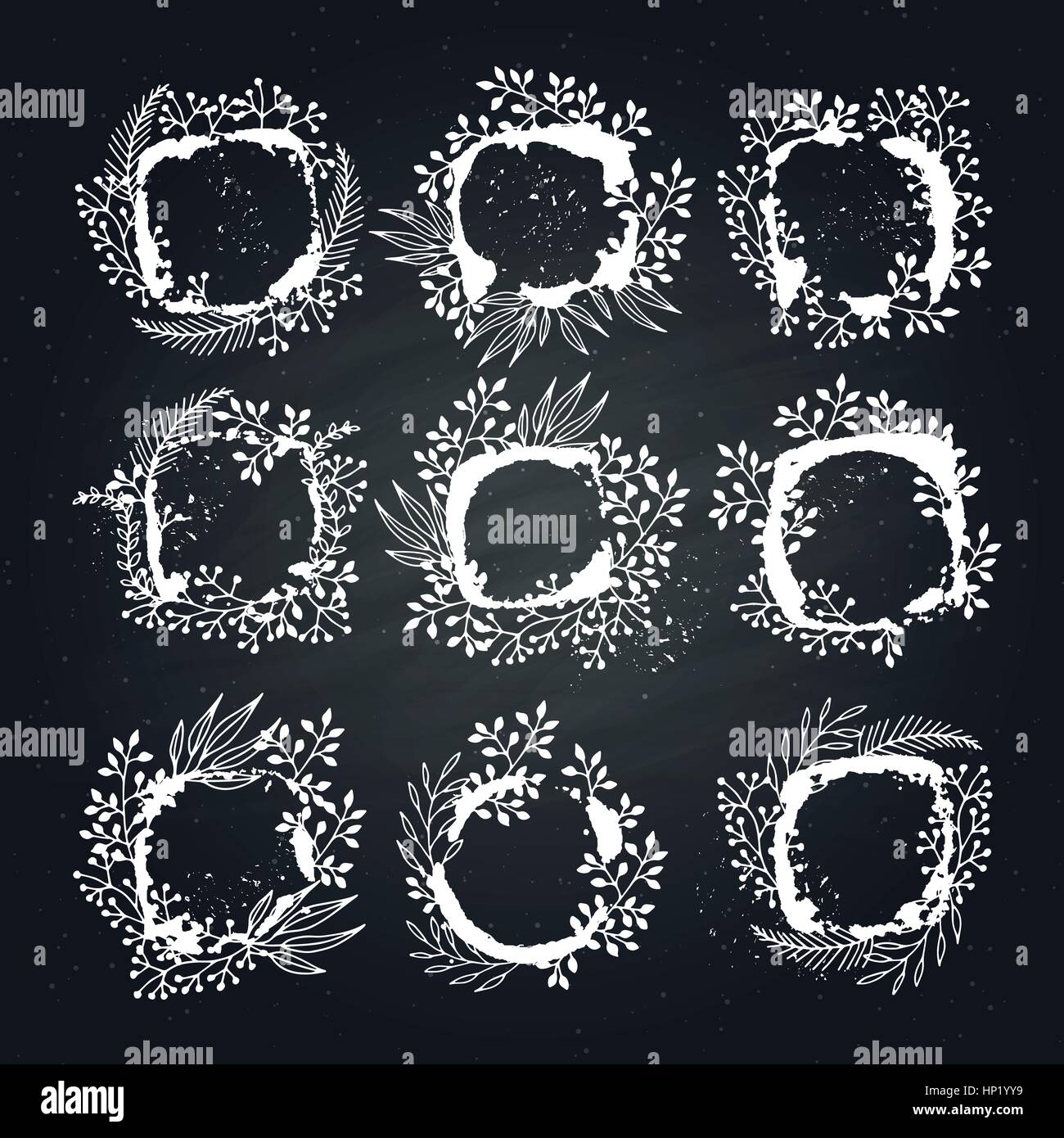 floral frames for text. Hand drawing Stock Vector Image & Art - Alamy
