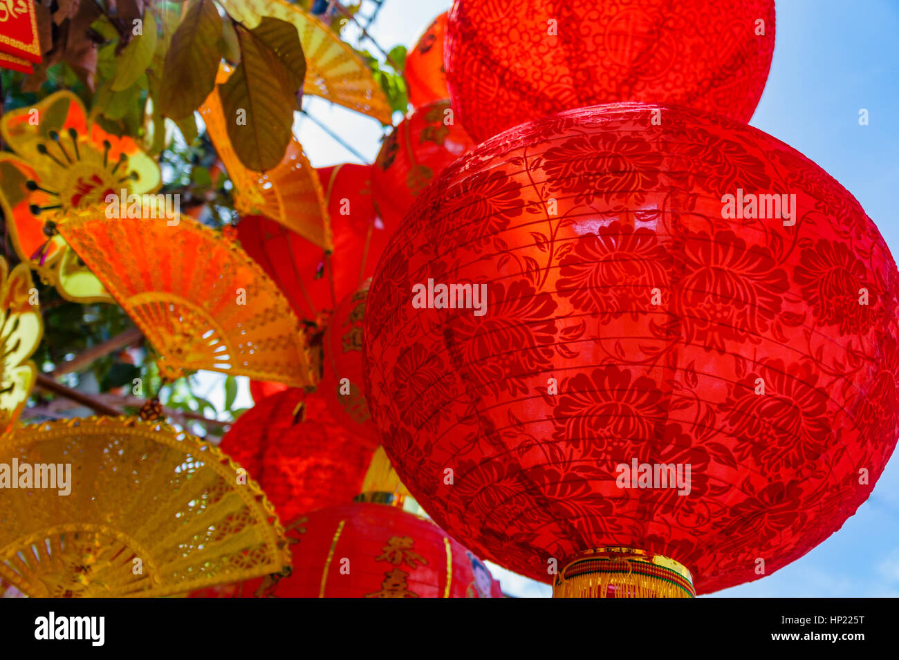 Chinese lanterns during new year festival Stock Photo - Alamy