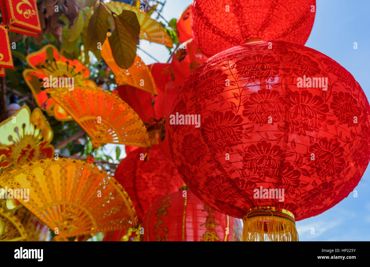 Chinese lanterns during new year festival Stock Photo - Alamy