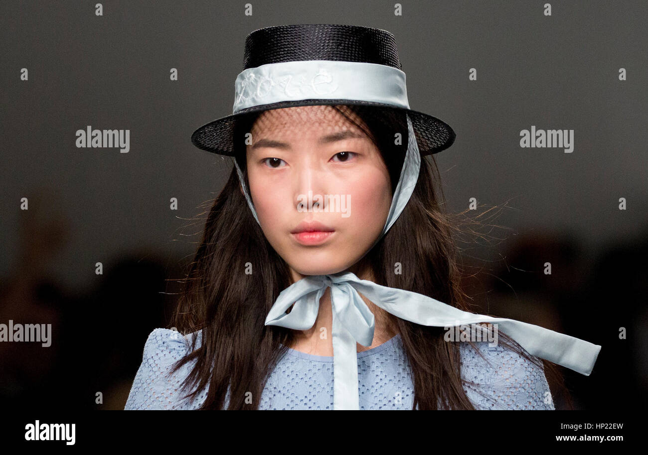 Models on the catwalk during the Bora Aksu Autumn/Winter 2017 London ...
