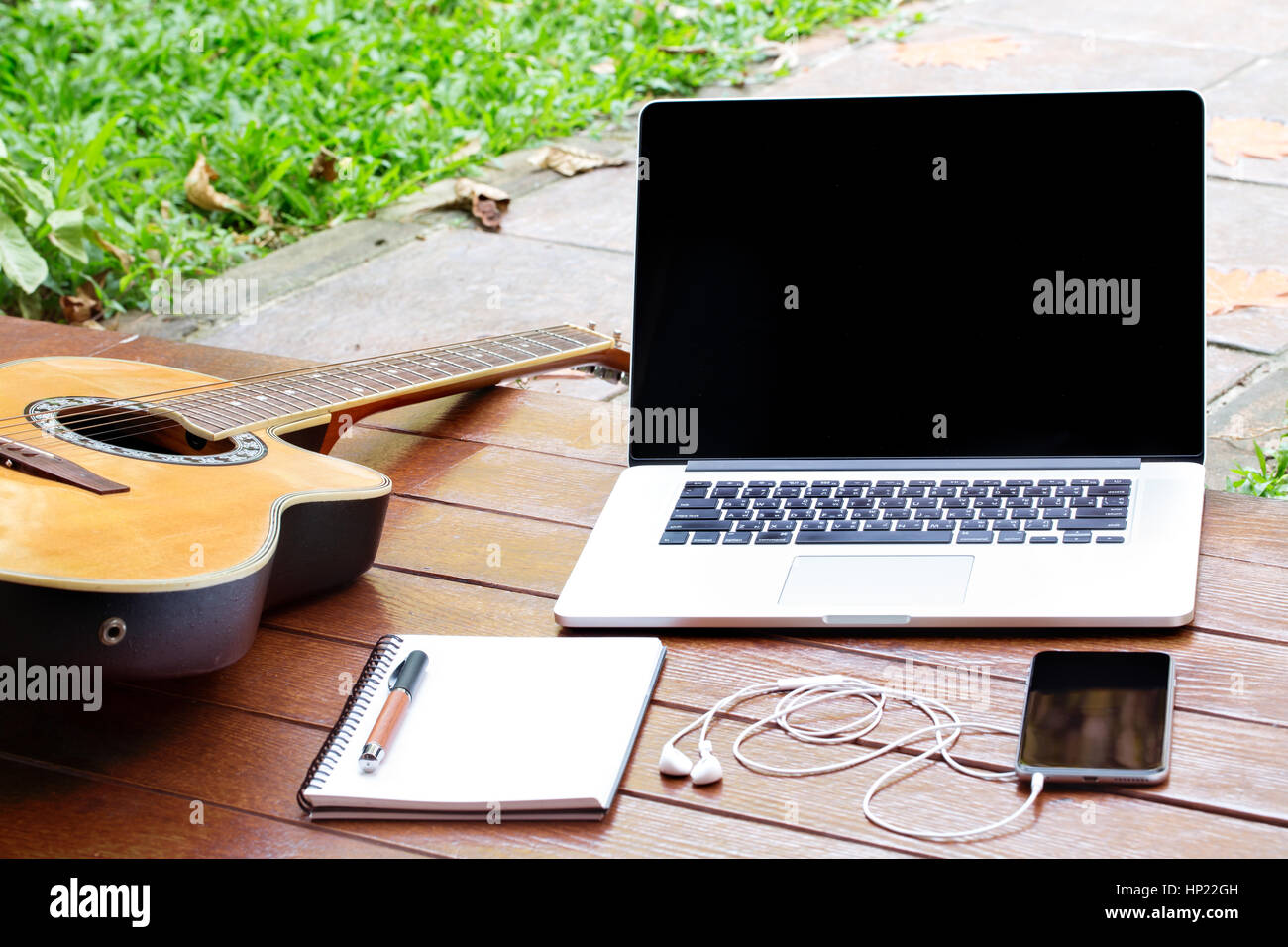 work space chill out relax home office nature park Stock Photo - Alamy