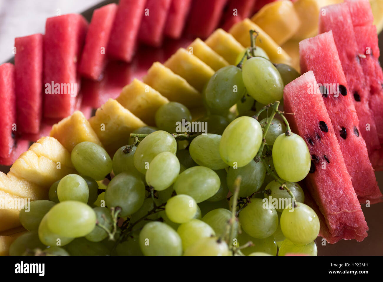 sliced fresh fruit Stock Photo - Alamy