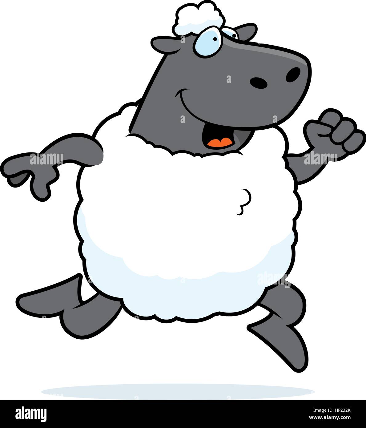 A happy cartoon sheep running and smiling Stock Vector Image & Art - Alamy