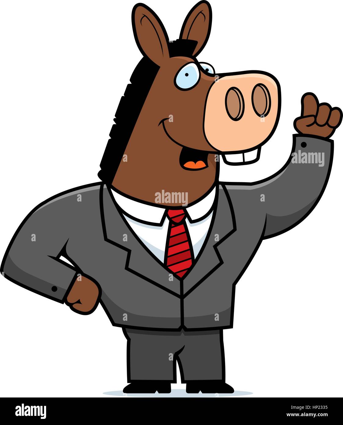 A happy cartoon donkey with a suit on Stock Vector Image & Art - Alamy