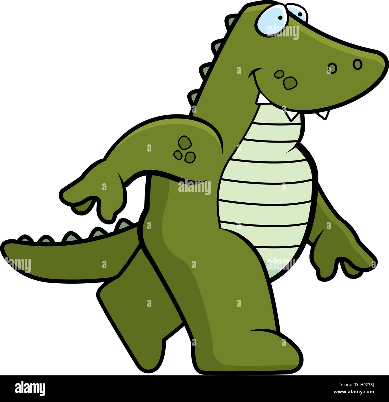 A happy cartoon alligator walking and smiling Stock Vector Image & Art ...