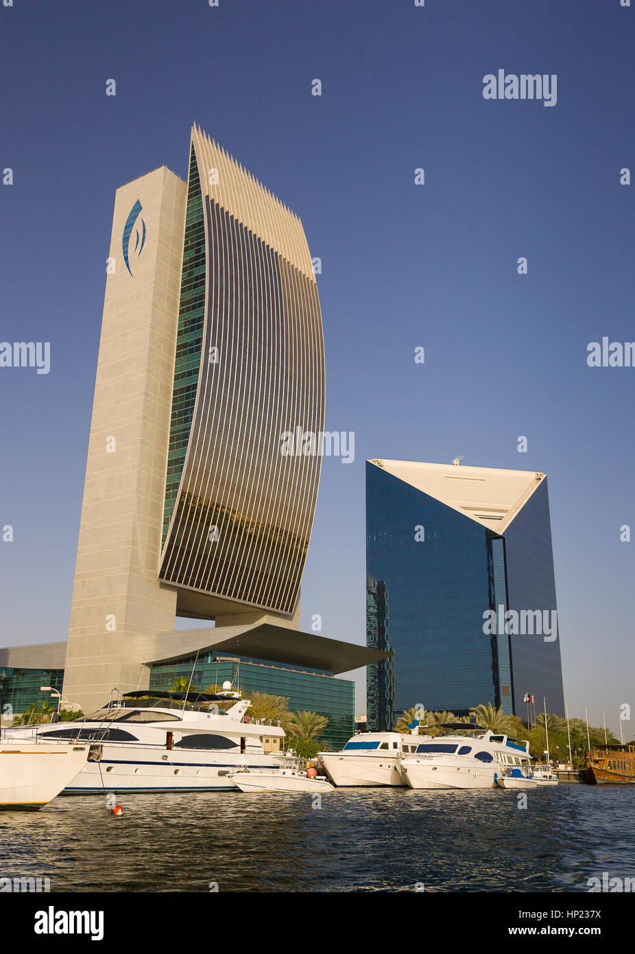 DUBAI, UNITED ARAB EMIRATES - Skyline of modern buildings on Dubai ...